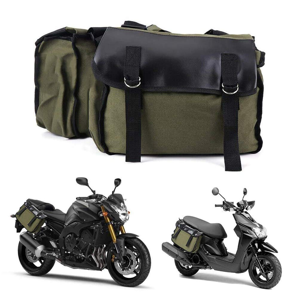 DesirePath Saddle Bag for Motorcycle Panniers Bags for Bicycle Bike, L ...