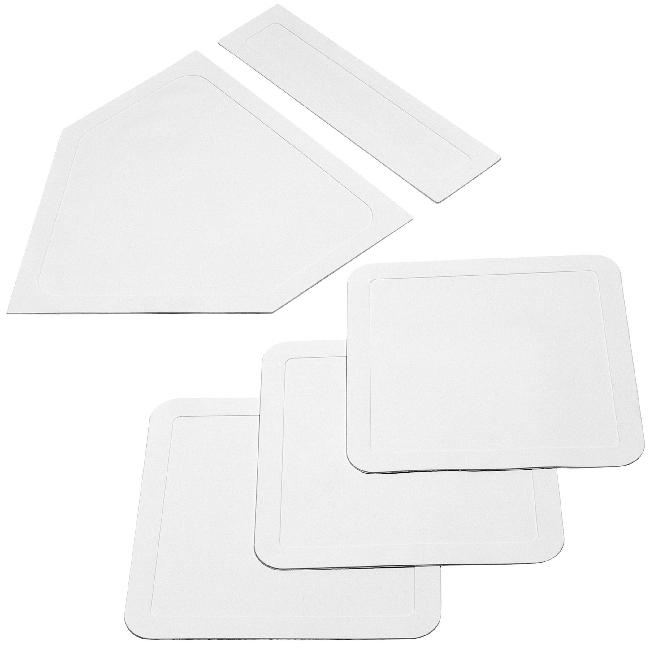 GoSports Baseball & Softball 5 Piece Base Set - Rubber Field Bases for ...