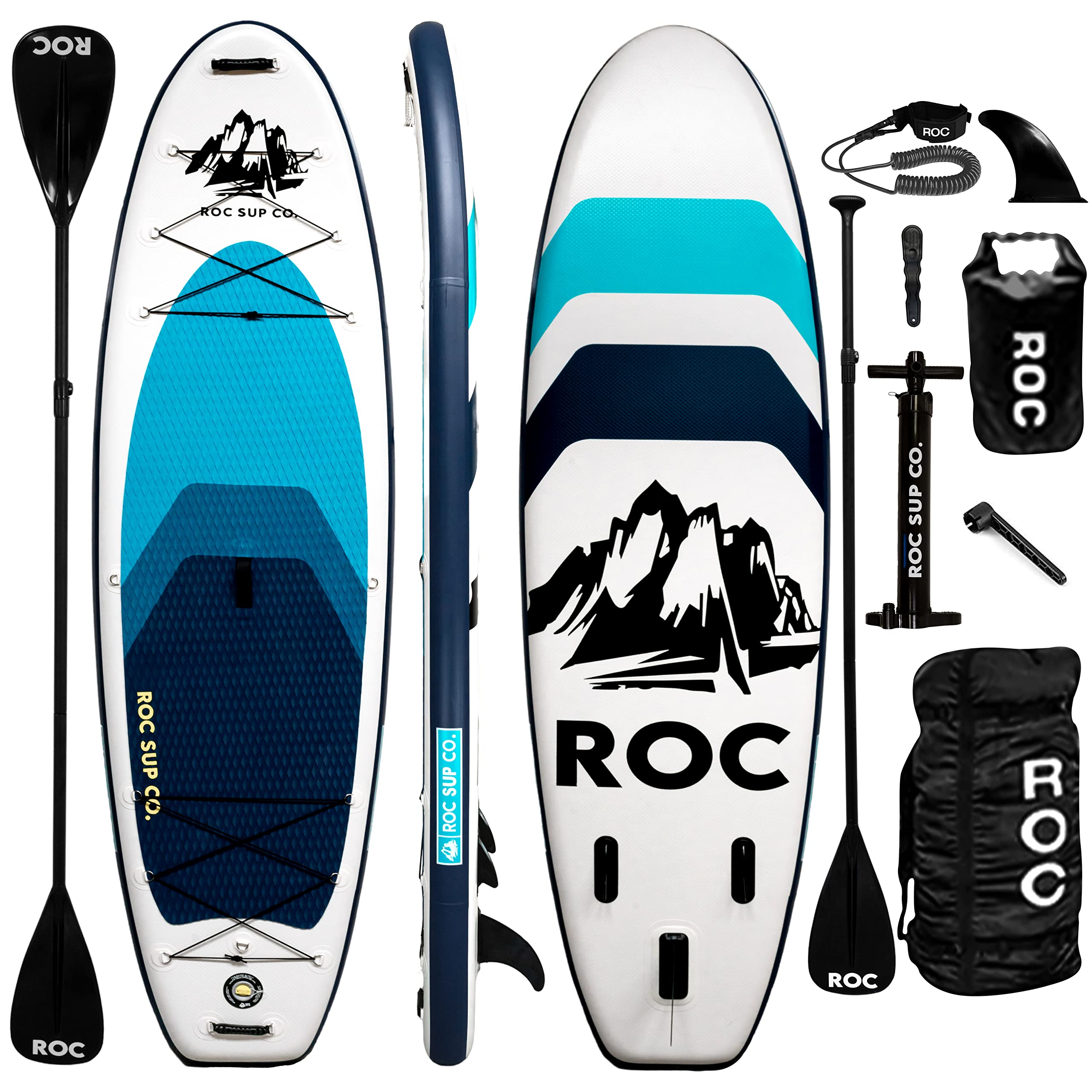 Roc Paddle Boards 10 ft 6 in Inflatable SUP, 350lbs Weight Capacity, W ...