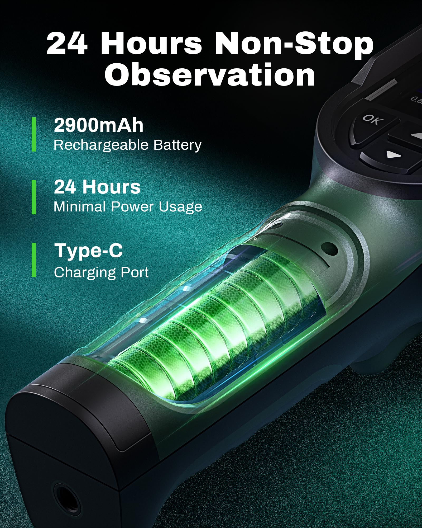 H128 Handheld Thermal Camera, 240 x 240 TISR Resolution, 24h Battery L ...
